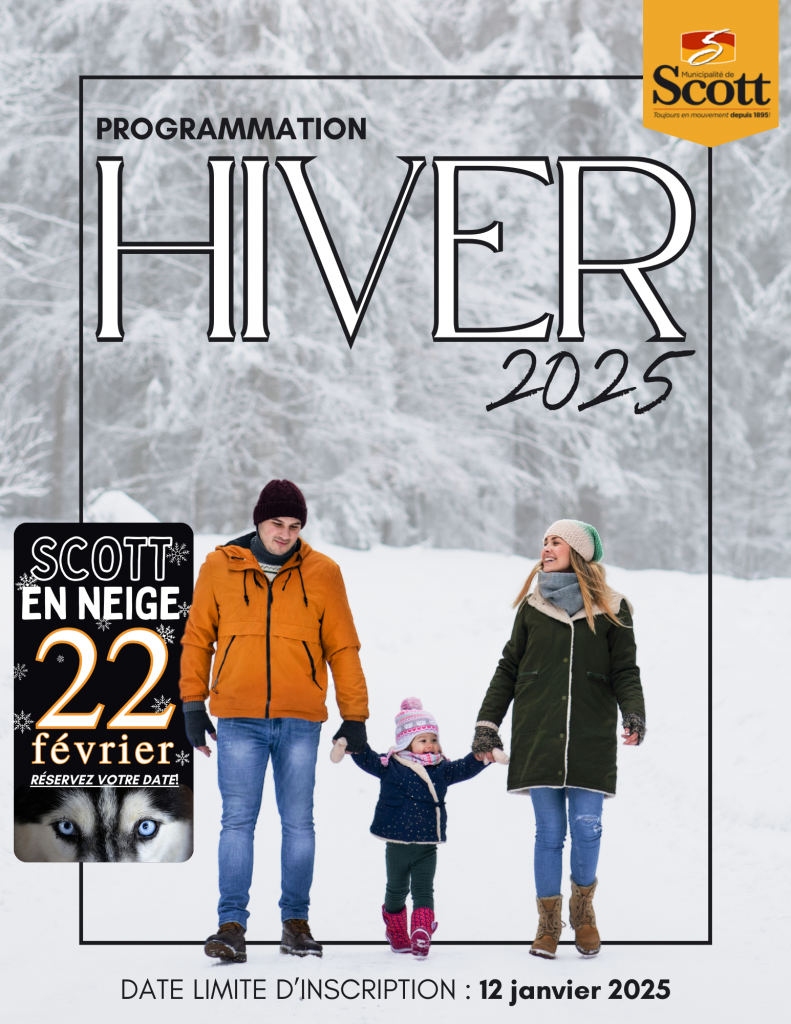 PROGRAMMATION DES LOISIRS - hiver 2025 - Municipalité de Scott